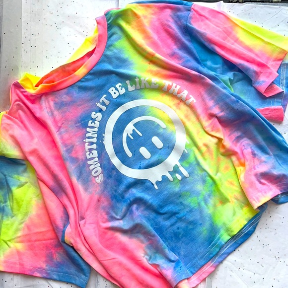 Dastash | Tops | Sometimes It Be Like That Trippy Drippy Smiley Tie Dye ...